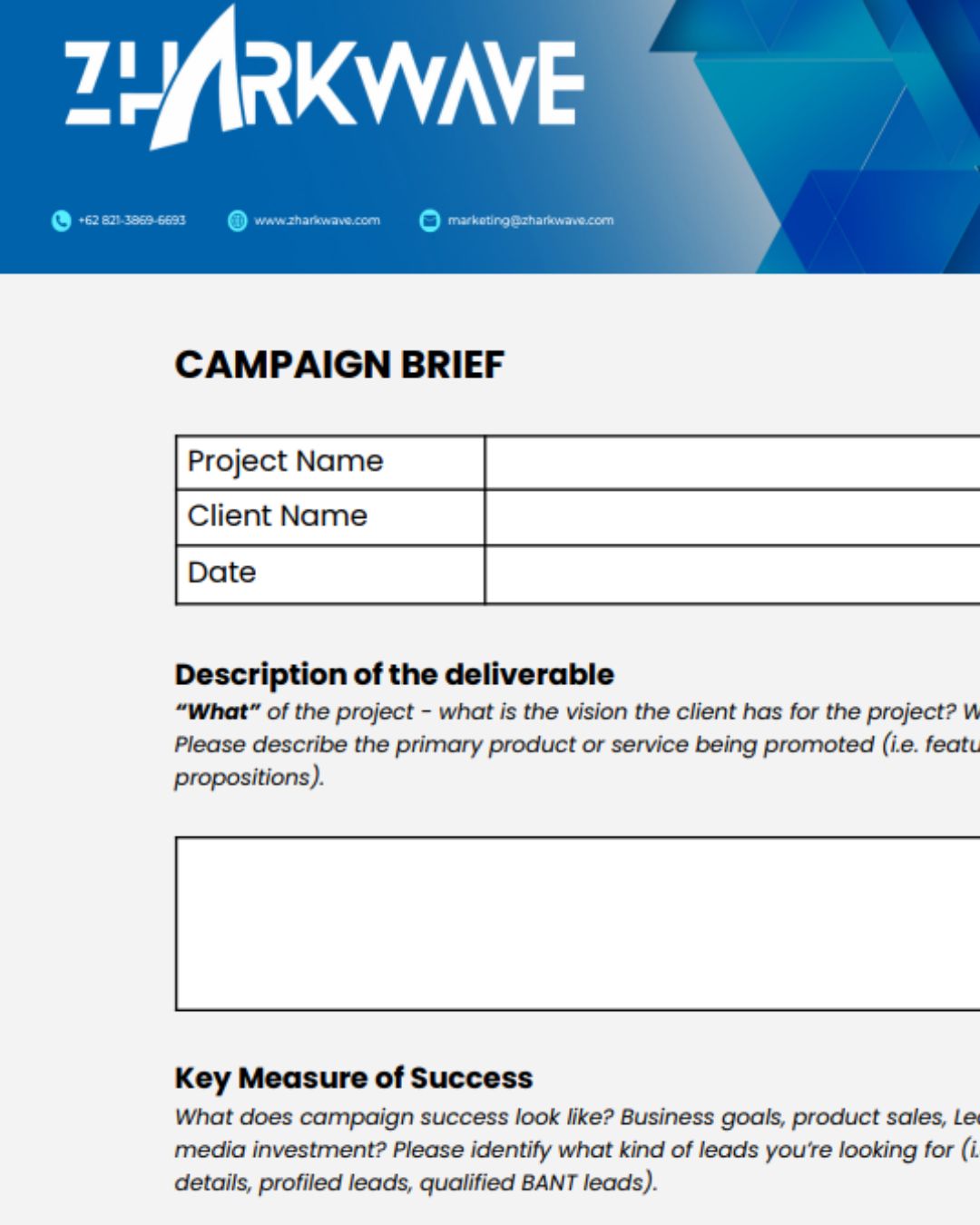 How to create a campaign brief - Zharkwave
