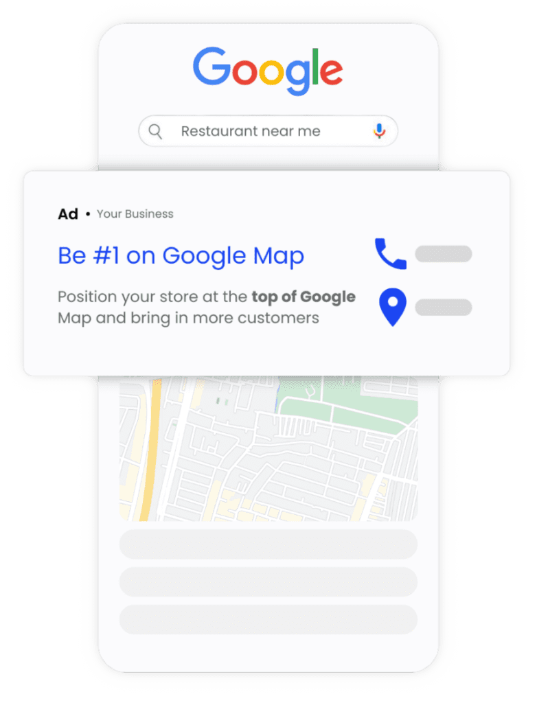 Google Map Ads - Advertise & Be No.1 In Your City Google Map Ads - Advertise & Be No.1 In Your City